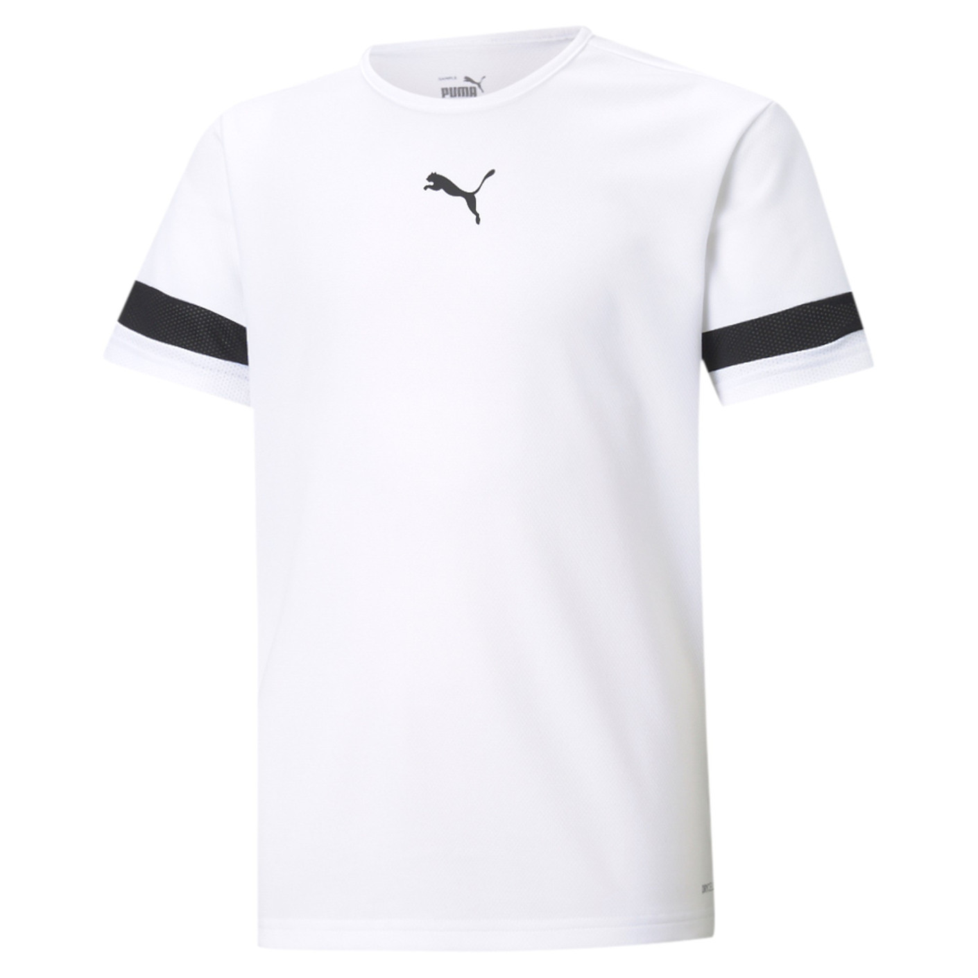 PUMA TeamRise Kids Football Shirt White Black White - Voetbalshop.nl