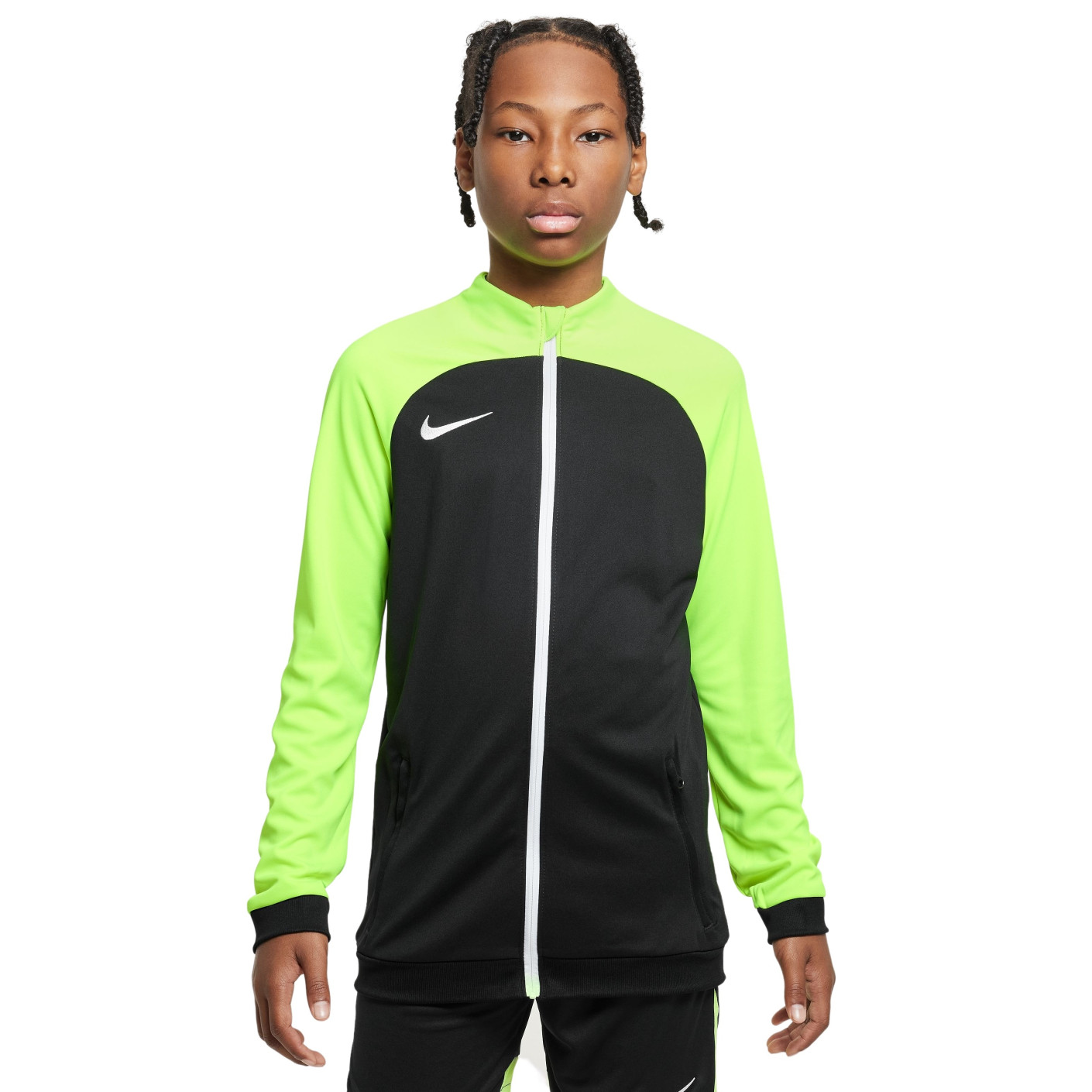 Nike Academy Pro Kids Training Jacket Black Volt - Voetbalshop.nl
