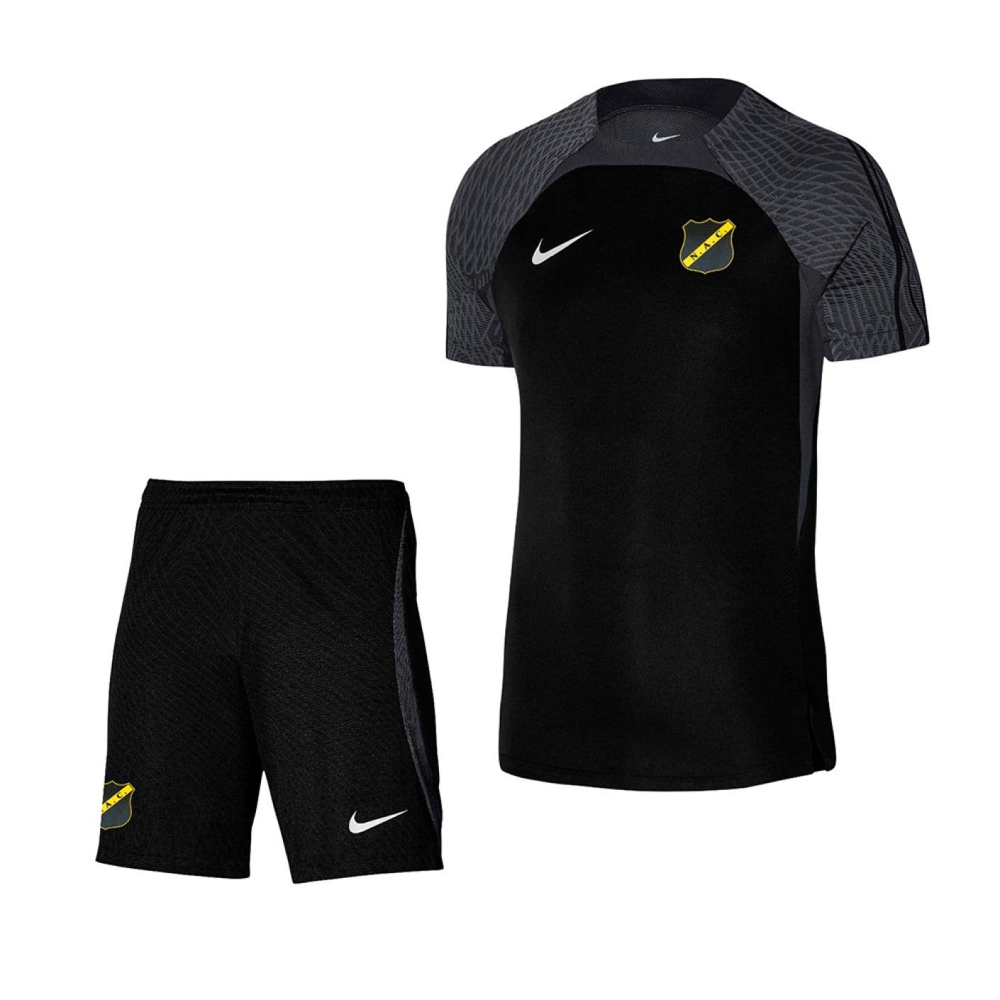 Nike NAC Breda Trainingsset 2023-2024 Zwart Grijs Wit - Voetbalshop.nl