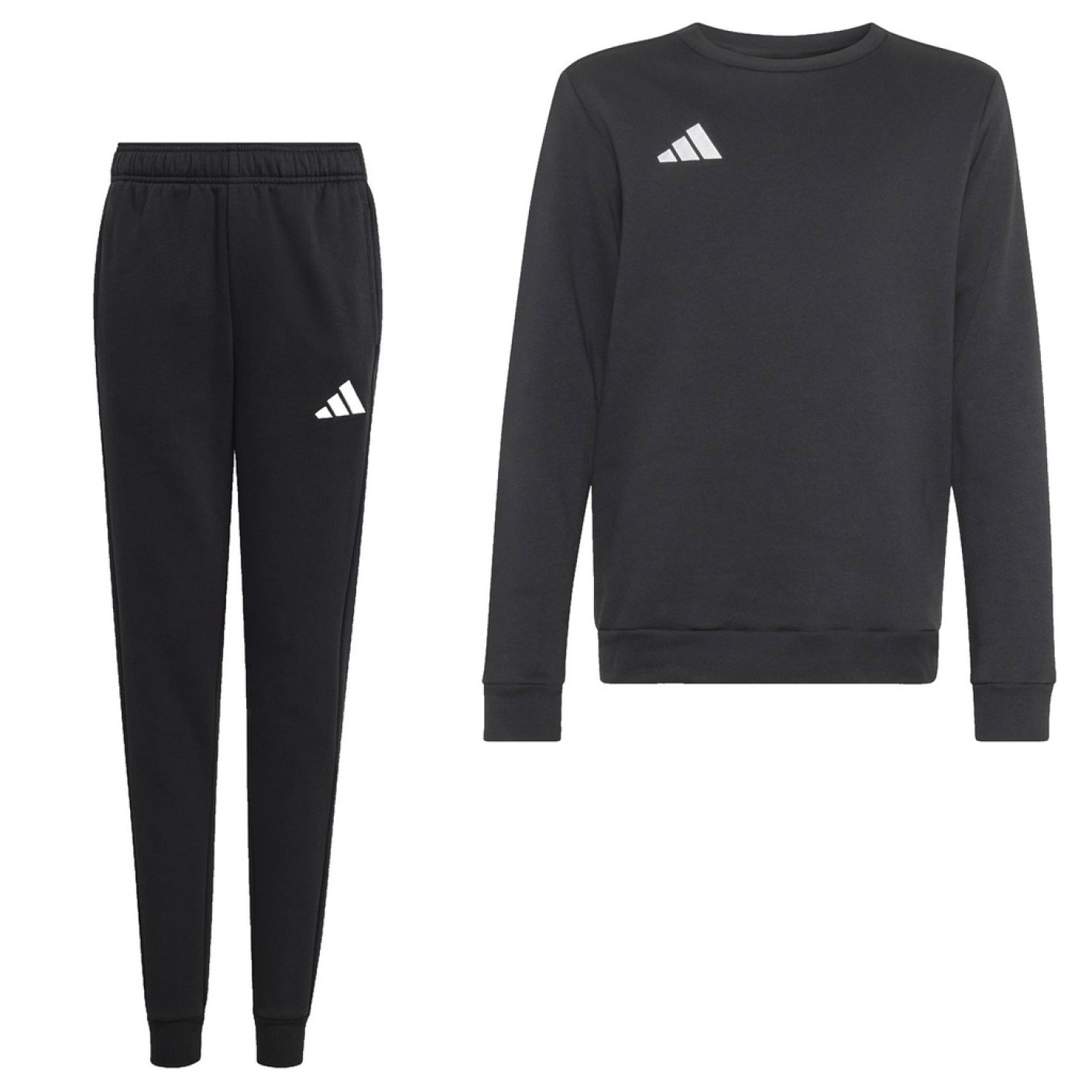 adidas Entrada 26 Crew Sweater Kids Jogging Suit Black White ...