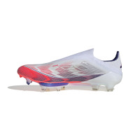 adidas F50+ Gras Football Shoes (FG) White Red Blue - Voetbalshop.nl